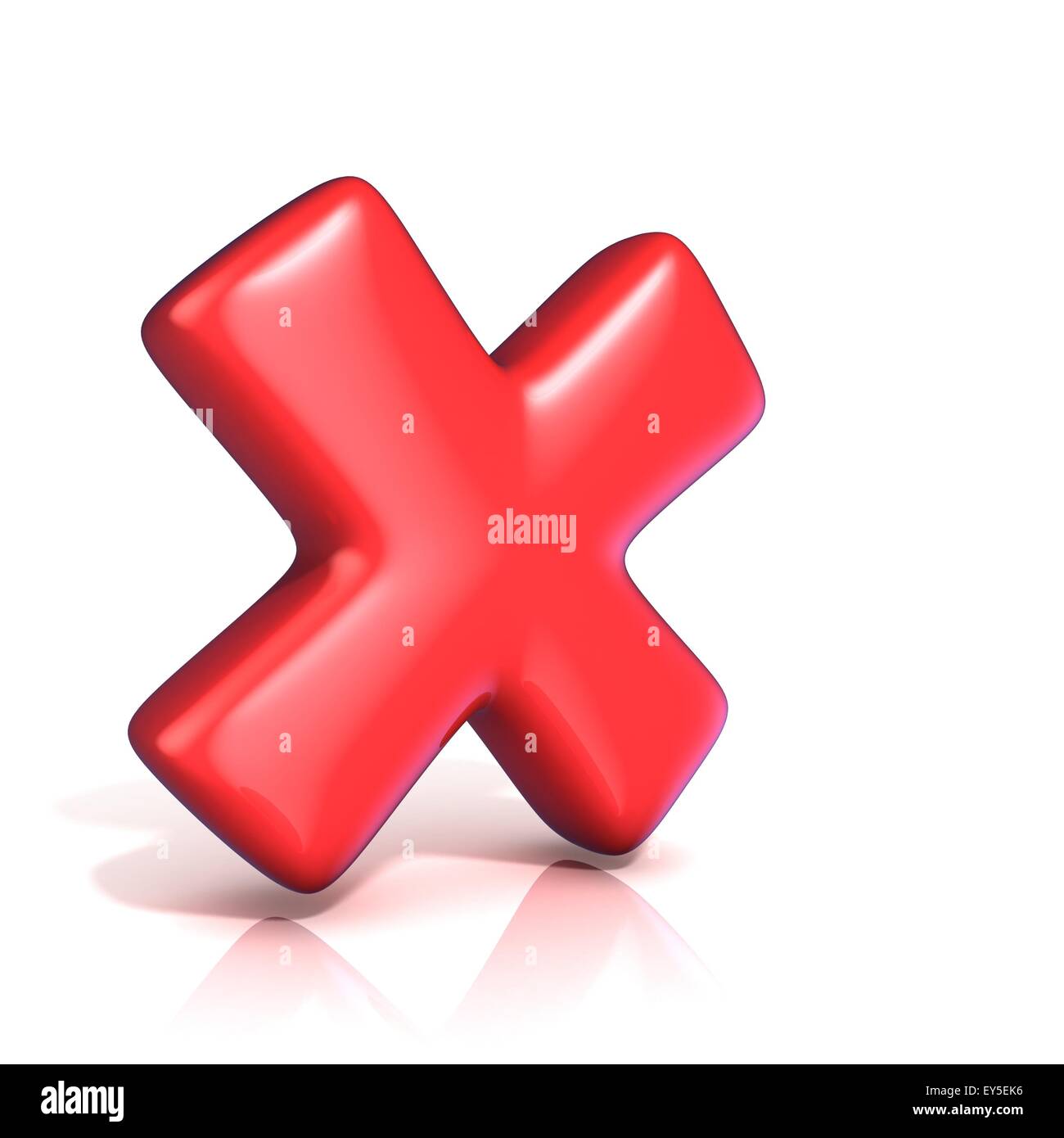 Red incorrect check mark. Isolated on white background Stock Photo - Alamy