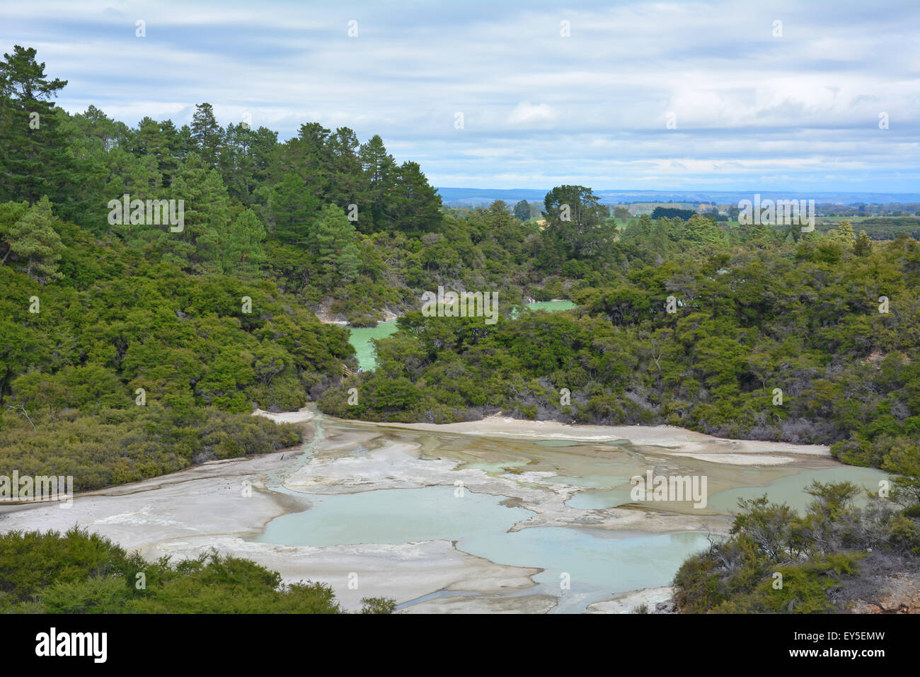 Geothermal site Taupo - Wai-O-Tapu New Zealand the color comes from ...