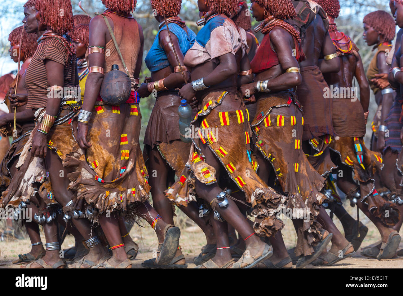 Hamer women at a ceremony - Omo valley Ethiopia Stock Photo - Alamy