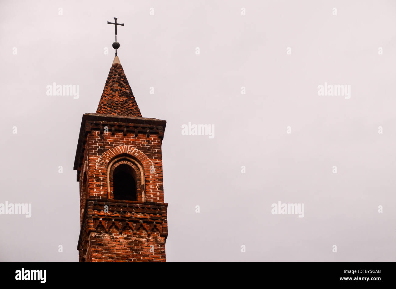 Typical Gothic Belfry Church Tower Stock Photo - Alamy
