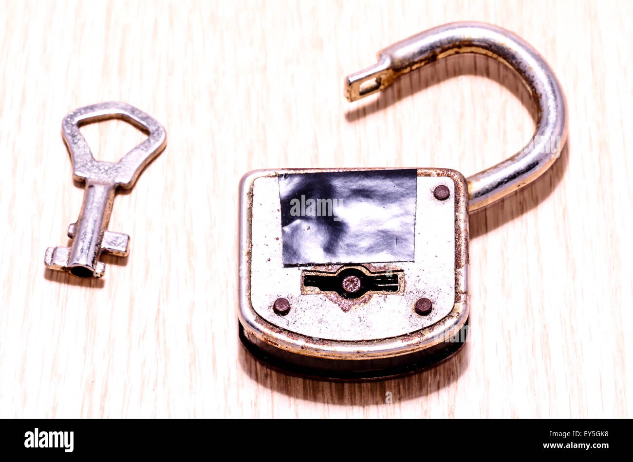 Old Antique Vintage Padlock Stock Photo - Alamy