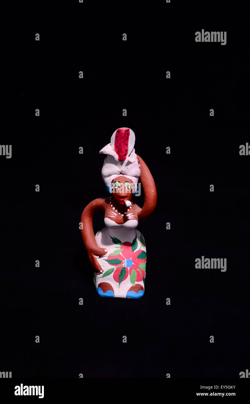 Clay Handmade Statuette of a Cuban Woman Stock Photo - Alamy