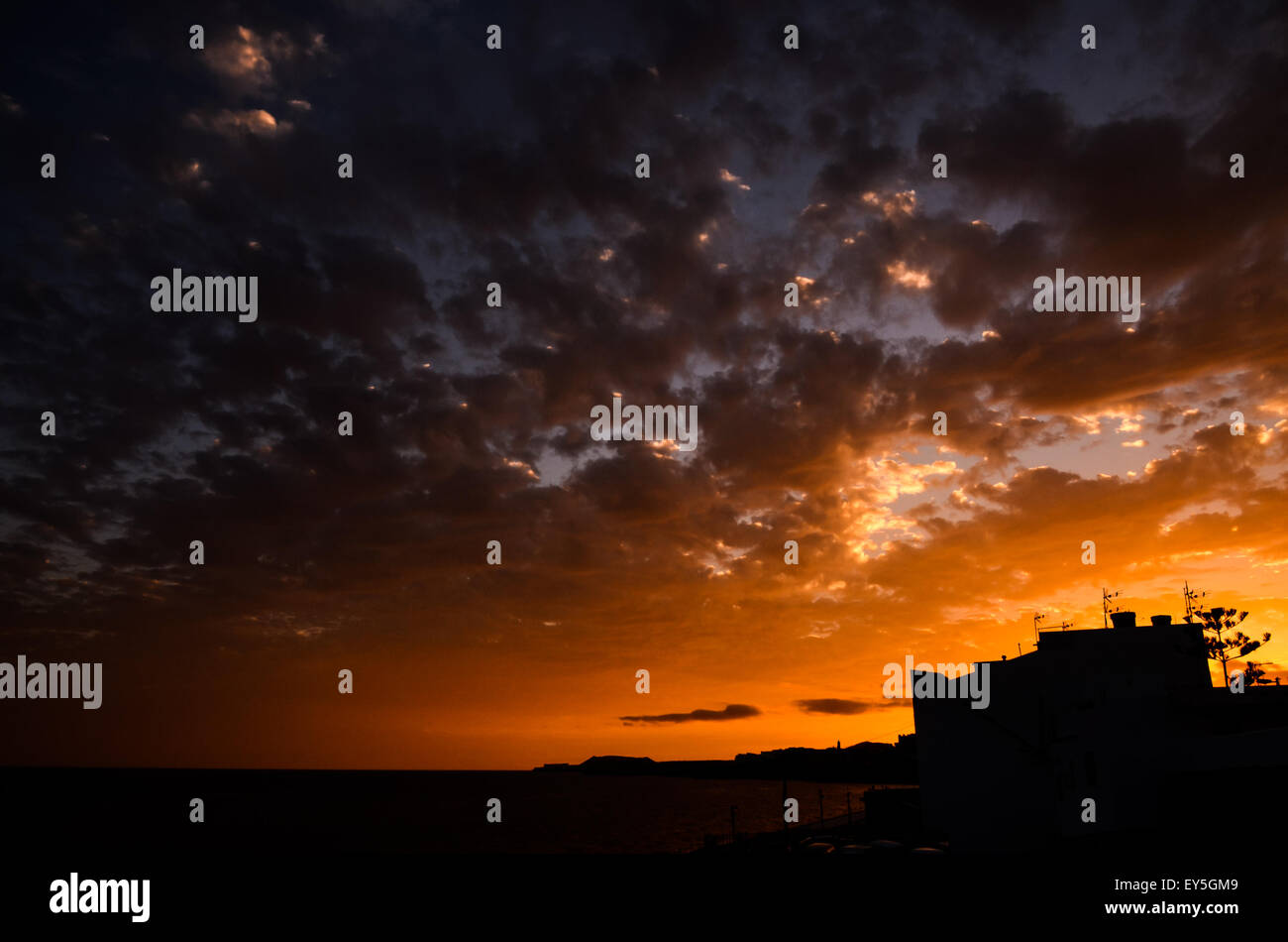 Colored Clouds at Sunset Stock Photo - Alamy