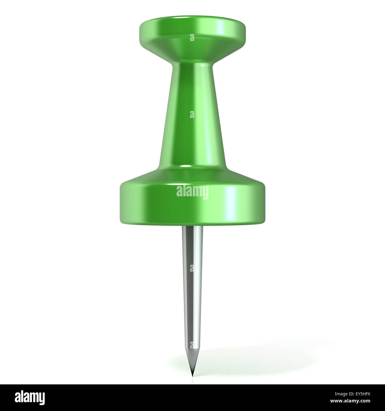 Green thumbtack.3D render illustration isolated on white background ...
