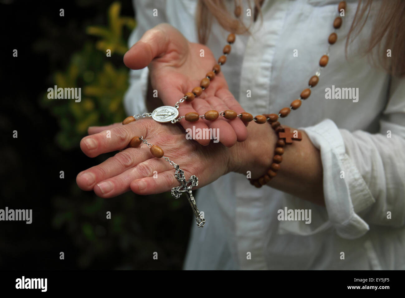 Cross belonging to a magnetic healer Stock Photo - Alamy