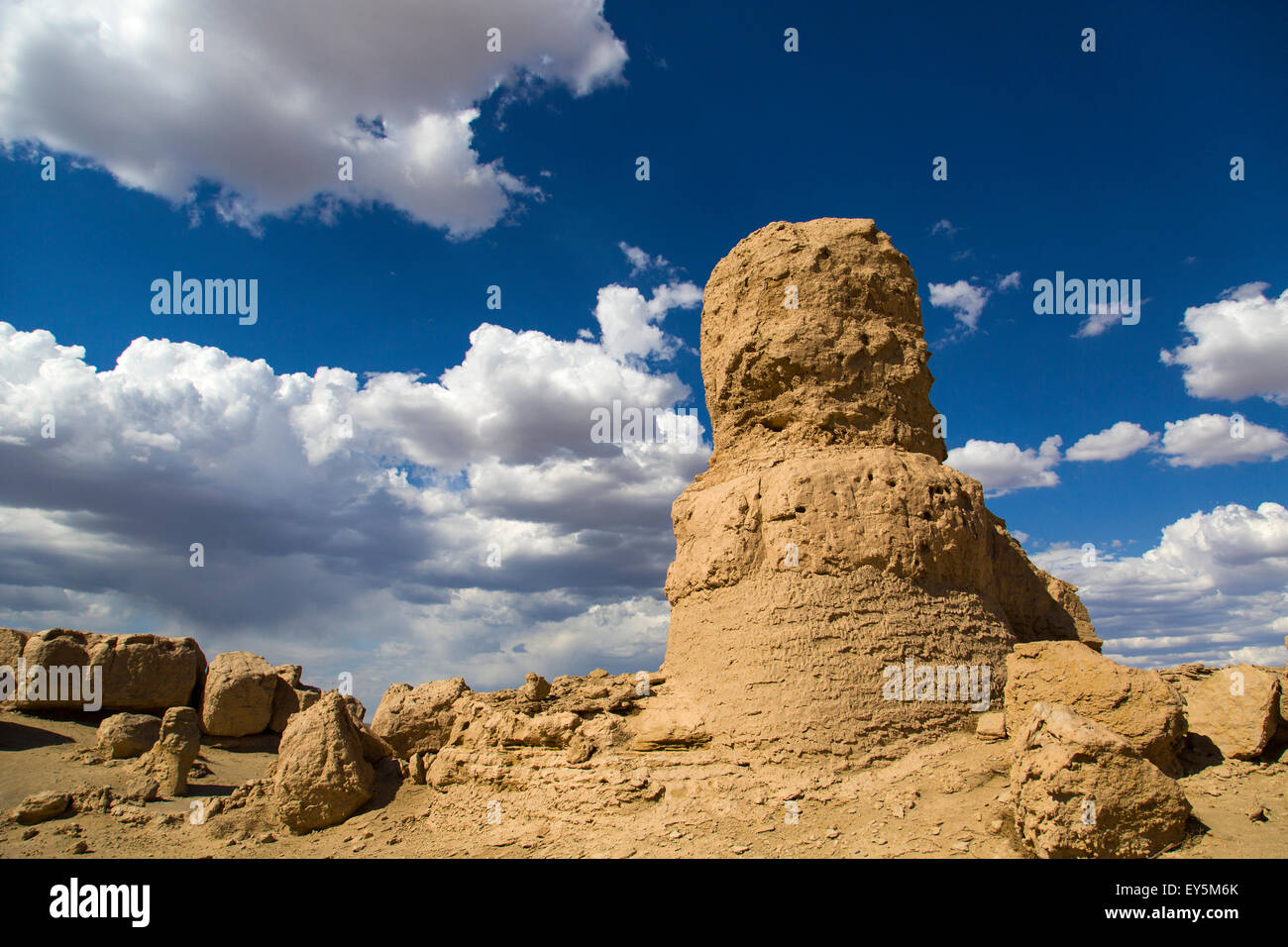 Yardang landform in Gansu province, China Stock Photo - Alamy