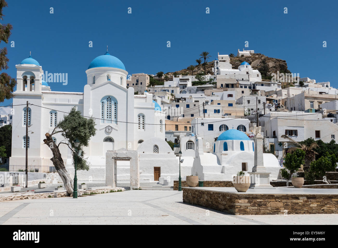 Greece, Cyclades, Ios, Chora Stock Photo - Alamy