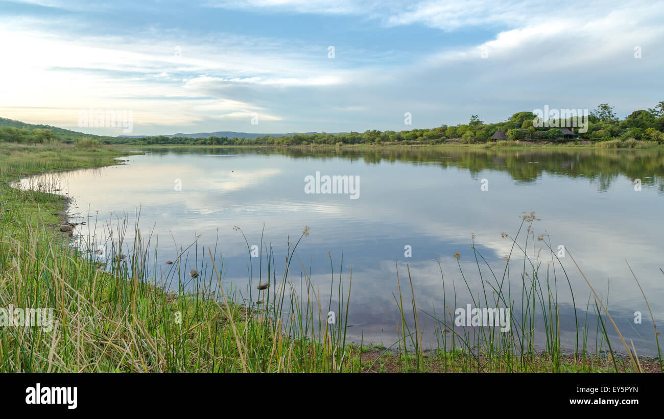 A beautiful lake in the middle of Mokolodi Nature Reserve in Botswana ...