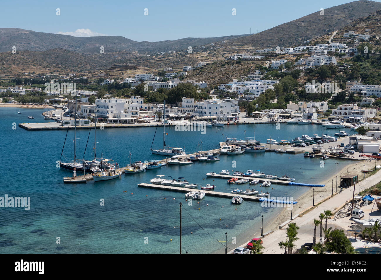 Greece, Cyclades, Ios, Gialos harbour Stock Photo - Alamy