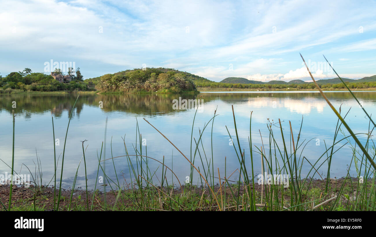 A beautiful lake in the middle of Mokolodi Nature Reserve in Botswana ...