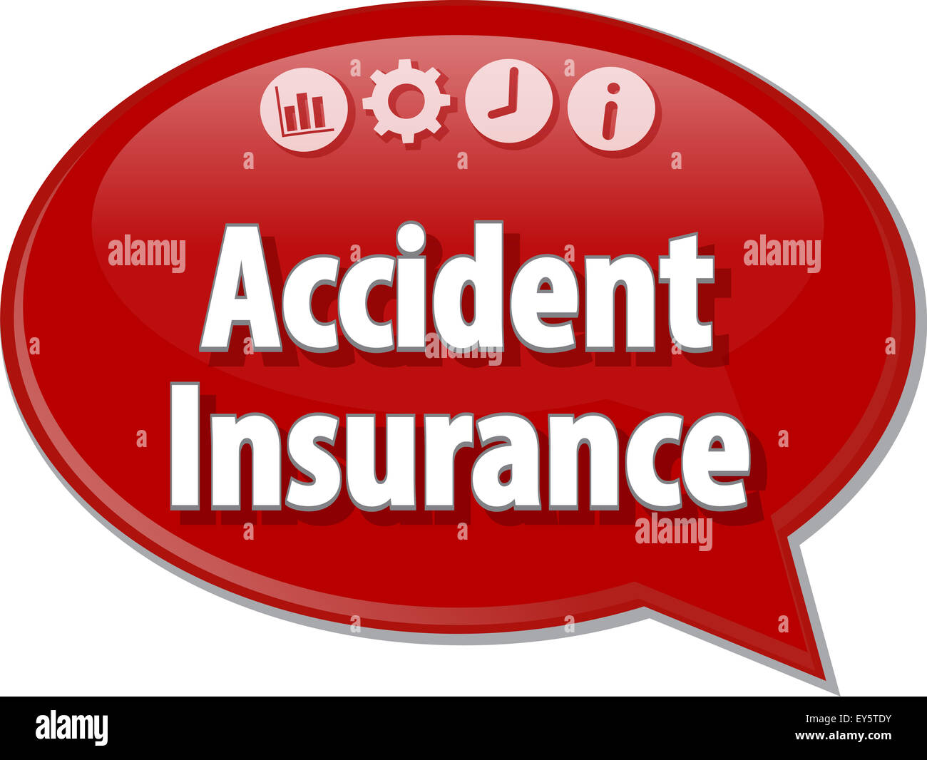 Speech bubble dialog illustration of business term saying Accident ...