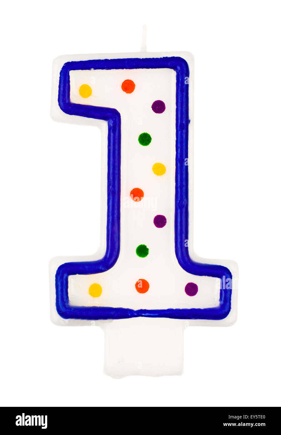 Number candle on birthday Cut Out Stock Images & Pictures - Alamy