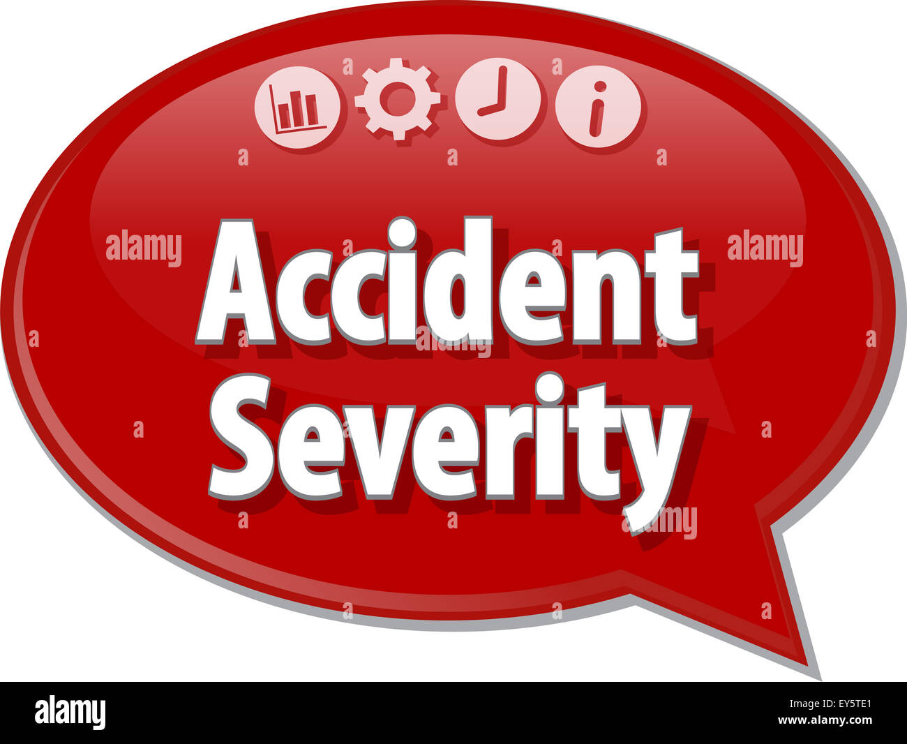 Speech bubble dialog illustration of business term saying accident ...