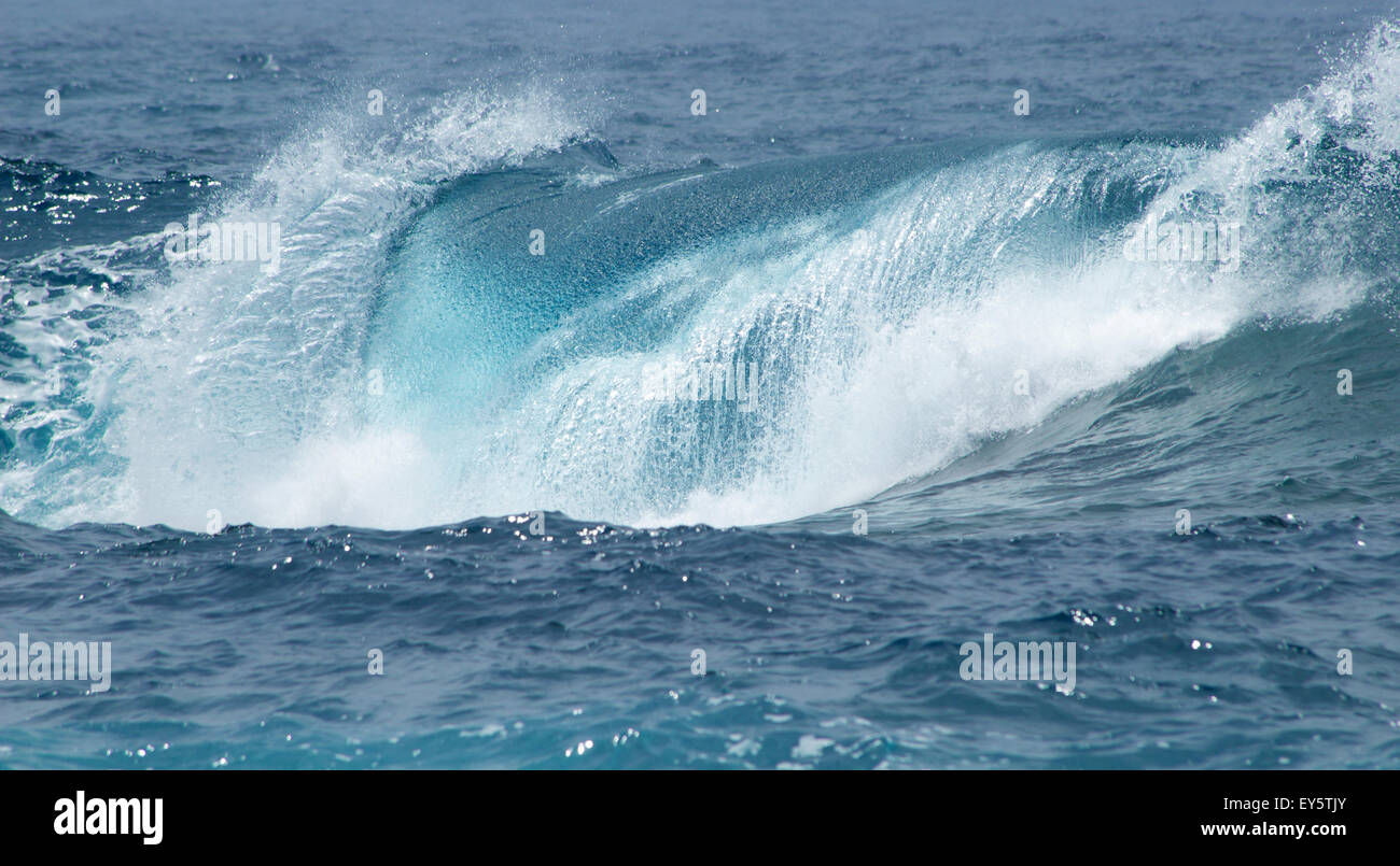 powerful ocean waves breaking natural background Stock Photo - Alamy