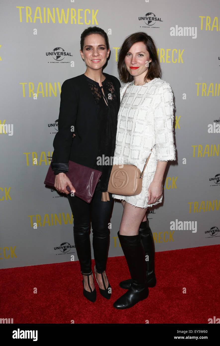 Michala Banas and Angela Johnson at the Trainwreck premiere in ...
