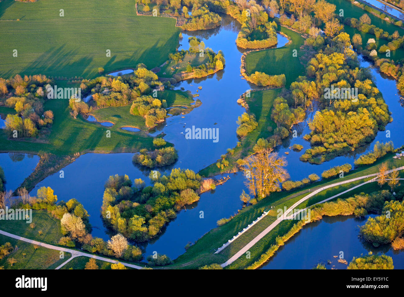 Natural area of ??Allan and fuse dam - Franche-Comté France Stock Photo ...