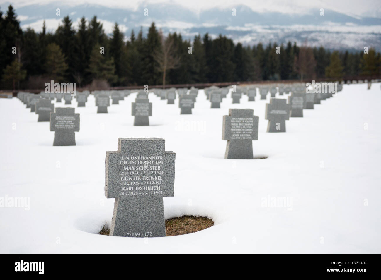 German military cemetery from WWII in Vazec, Slovakia Stock Photo - Alamy