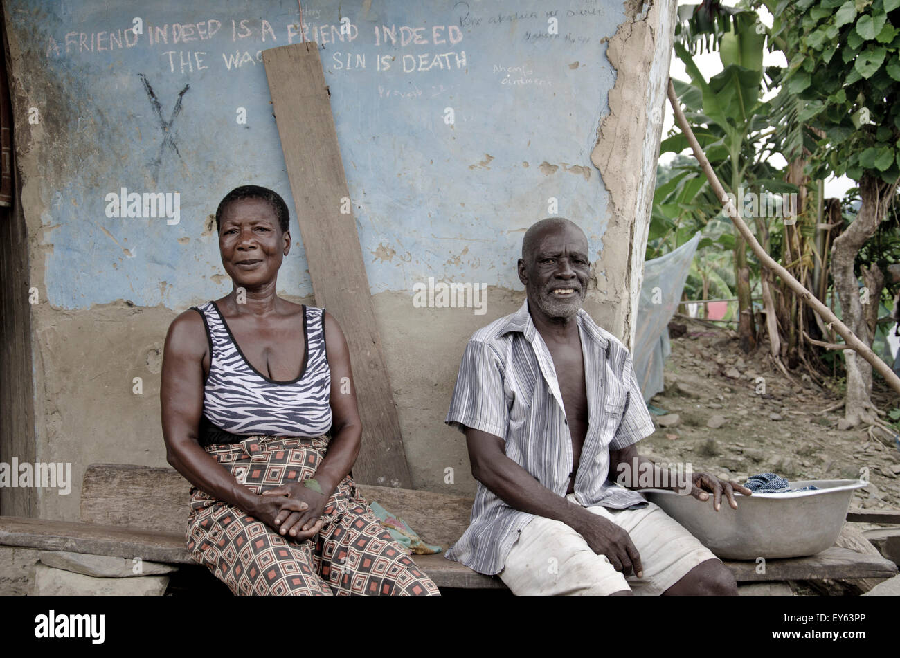 Remote Villagers in Ghana Stock Photo - Alamy