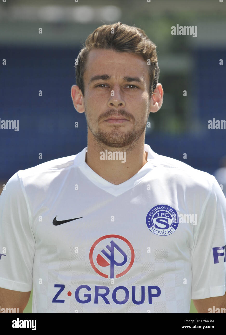 Filip Hlupik, soccer player of FC Slovacko, in Uherske Hradiste, Czech ...