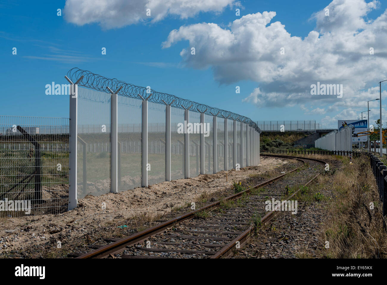 July 22, 2015 - Construction of the 9ft-high (2.74 meter) fence, known ...
