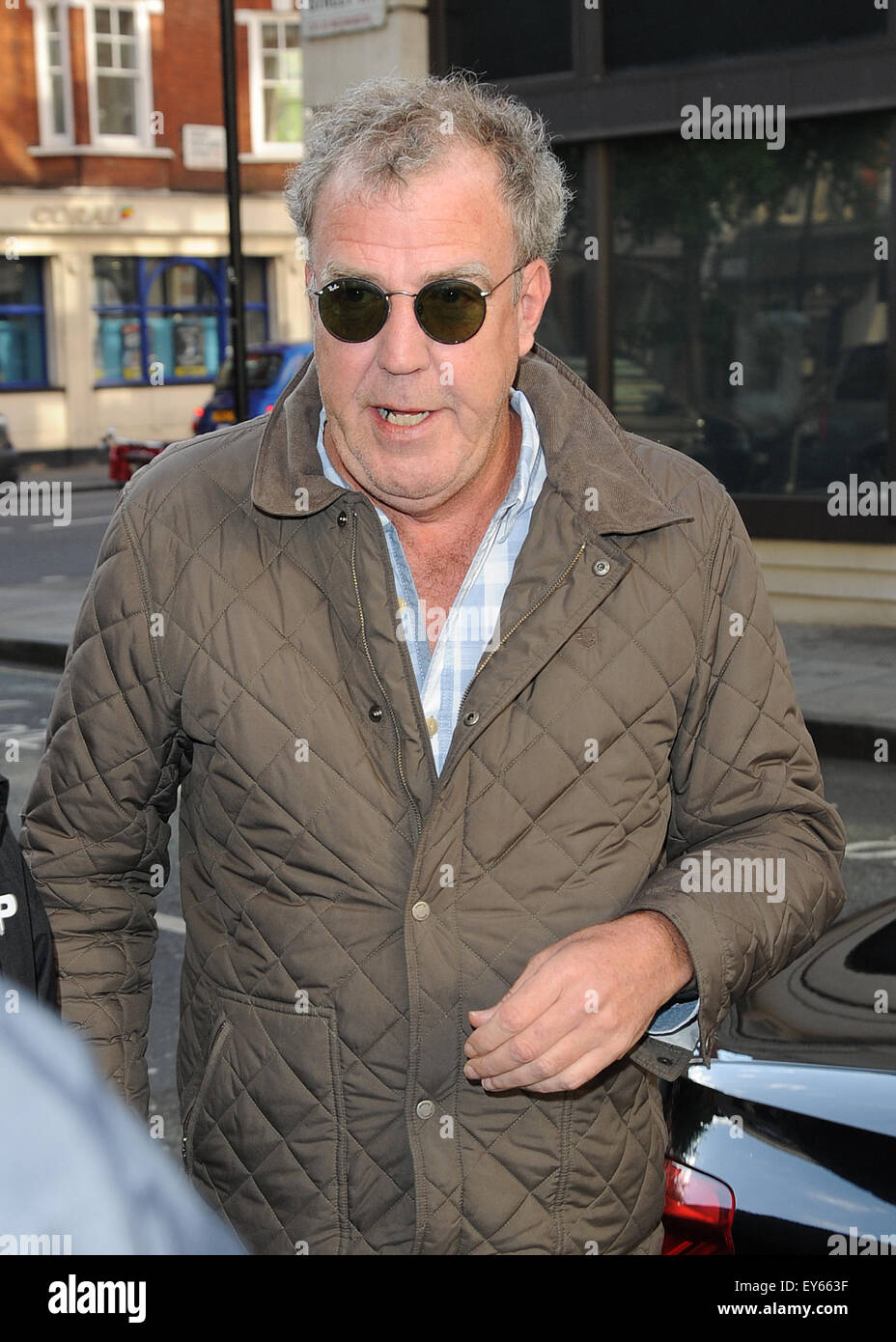Jeremy Clarkson arrives at the BBC Radio 2 studios Featuring: Jeremy ...
