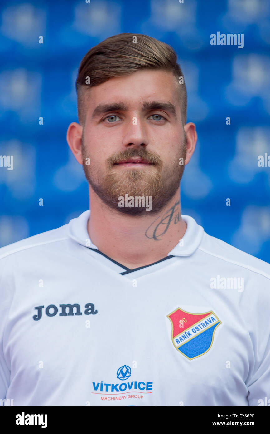 Jan Stasko, soccer player of Banik Ostrava team in Ostrava, Czech ...