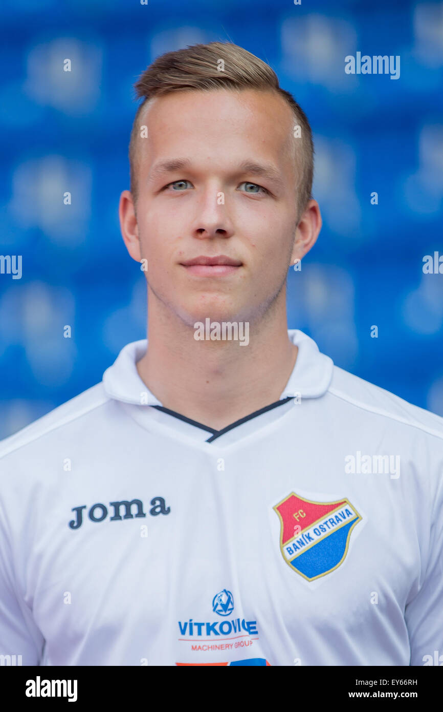 Jan Matej, soccer player of Banik Ostrava team in Ostrava, Czech ...