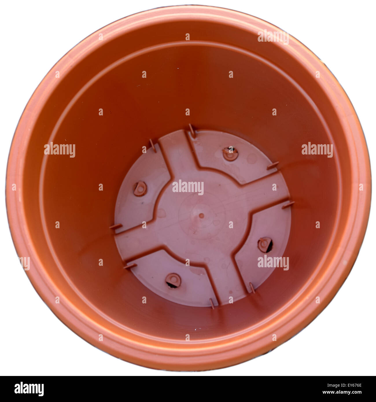 empty pot plastic isolated on white background Stock Photo - Alamy