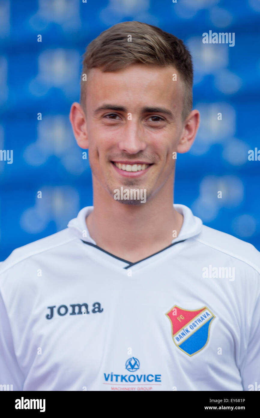 Josef Celba, soccer player of Banik Ostrava team in Ostrava, Czech ...