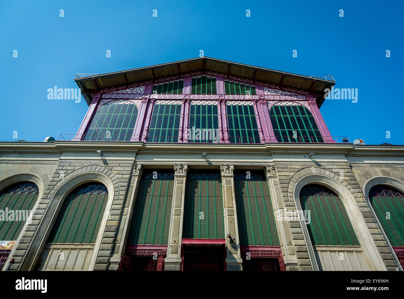 Exterior façade of Mercato Centrale indoor market. Florence, Italy ...