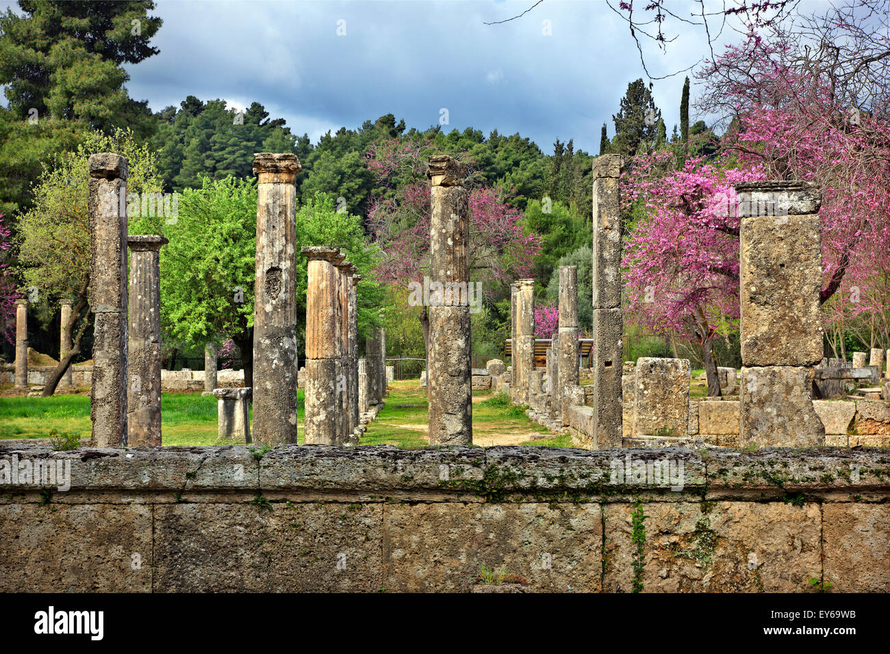The Palaestra at Ancient Olympia, the birthplace of the Olympic Games ...