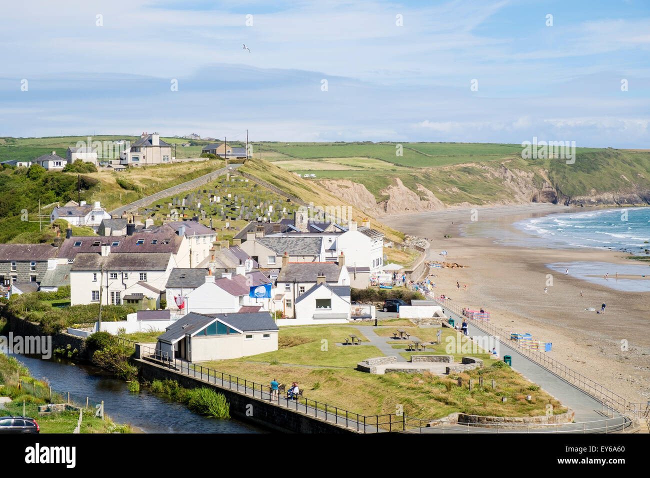 Quaint coastal Welsh village of Aberdaron, Lleyn Peninsula / Pen Llyn ...