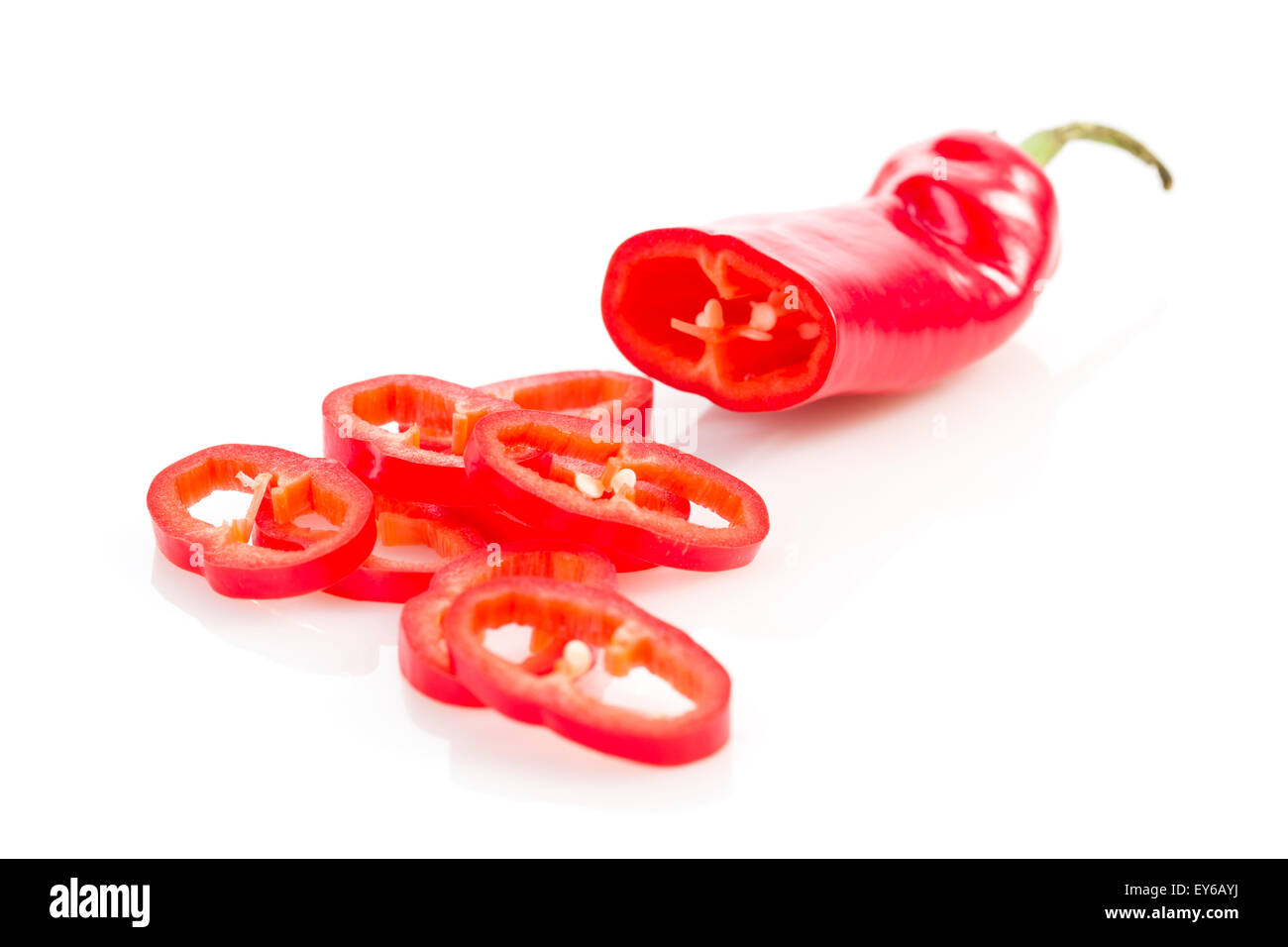 Cross section of chili pepper Cut Out Stock Images & Pictures - Alamy