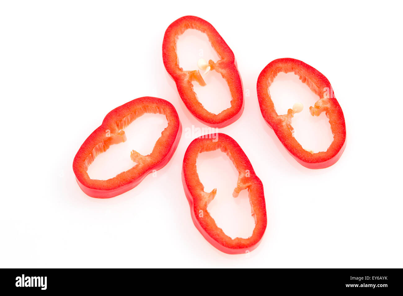 Cross section of chili pepper Cut Out Stock Images & Pictures - Alamy