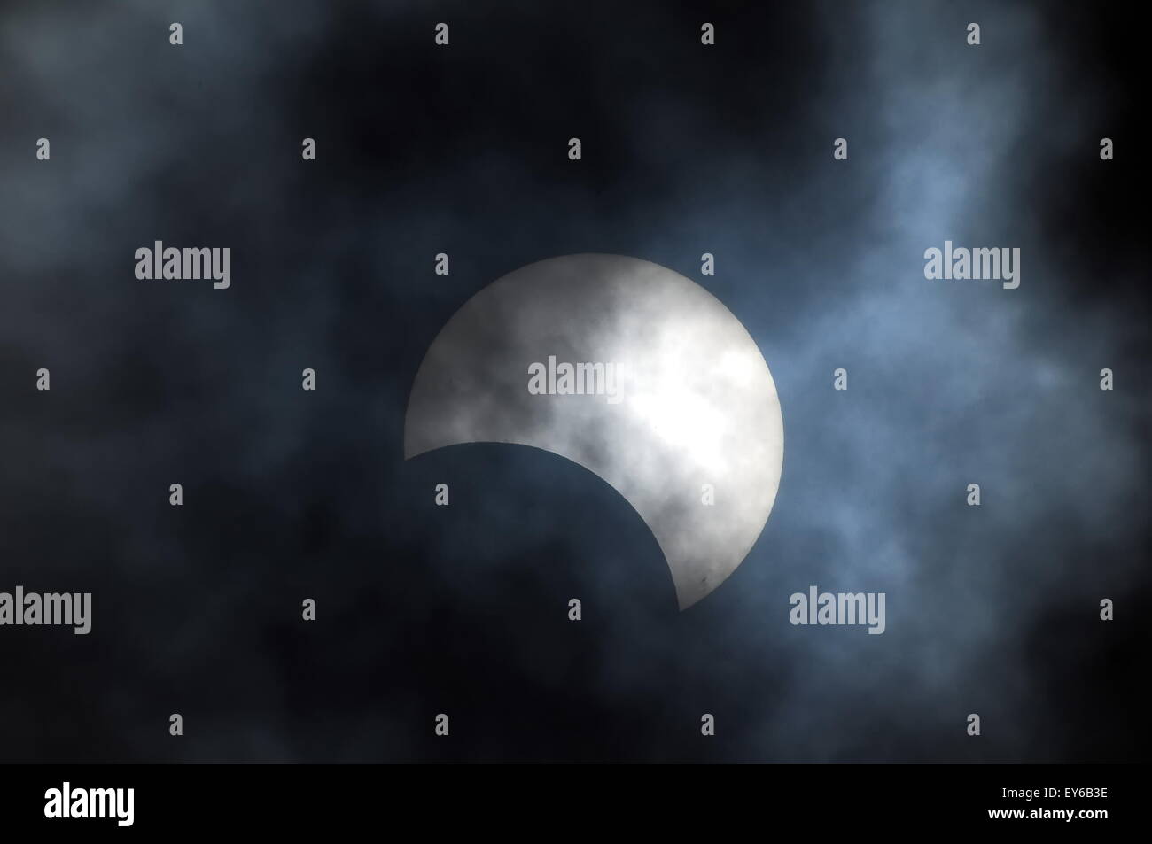 Partial Solar Eclipse Stock Photo - Alamy