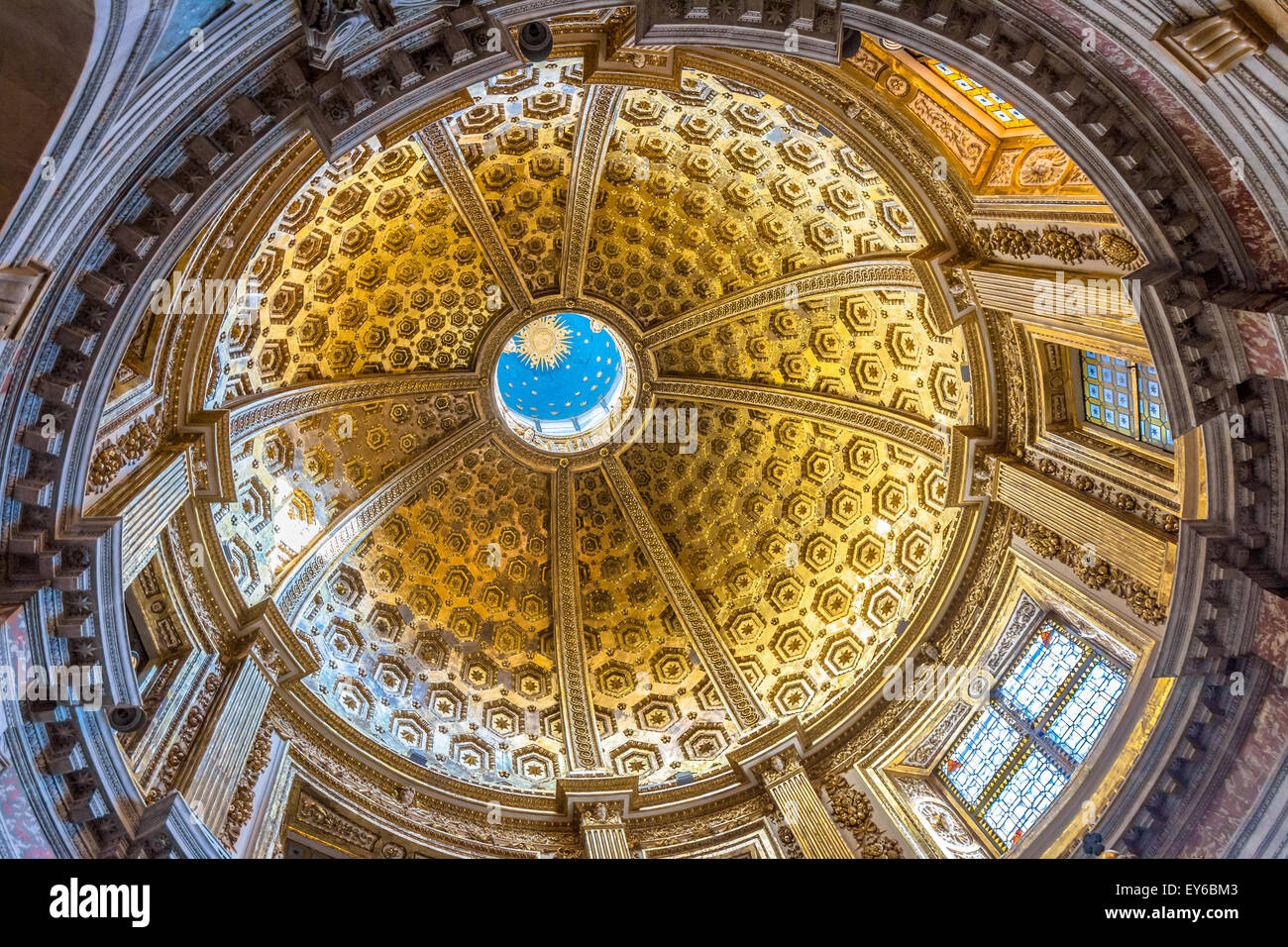 dome of Santa Maria Assunta Cathedral Chapel dome in Siena, Italy Stock ...