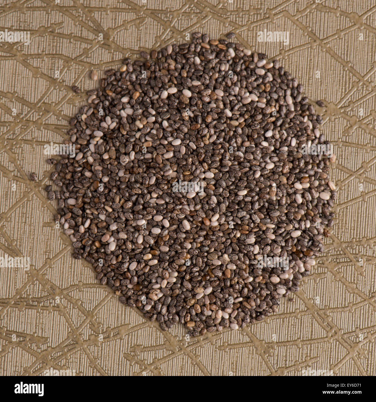 Top view of chia seeds against green vinyl background Stock Photo - Alamy