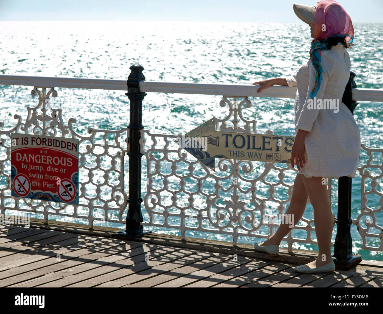 A visitor to the seafront in Brighton Stock Photo - Alamy
