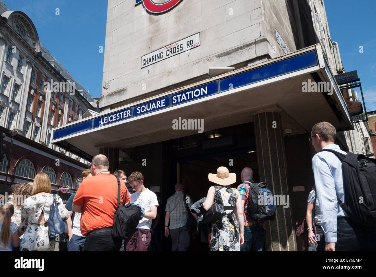 Leicester Square Underground tube station, London WC2 UK Stock Photo ...