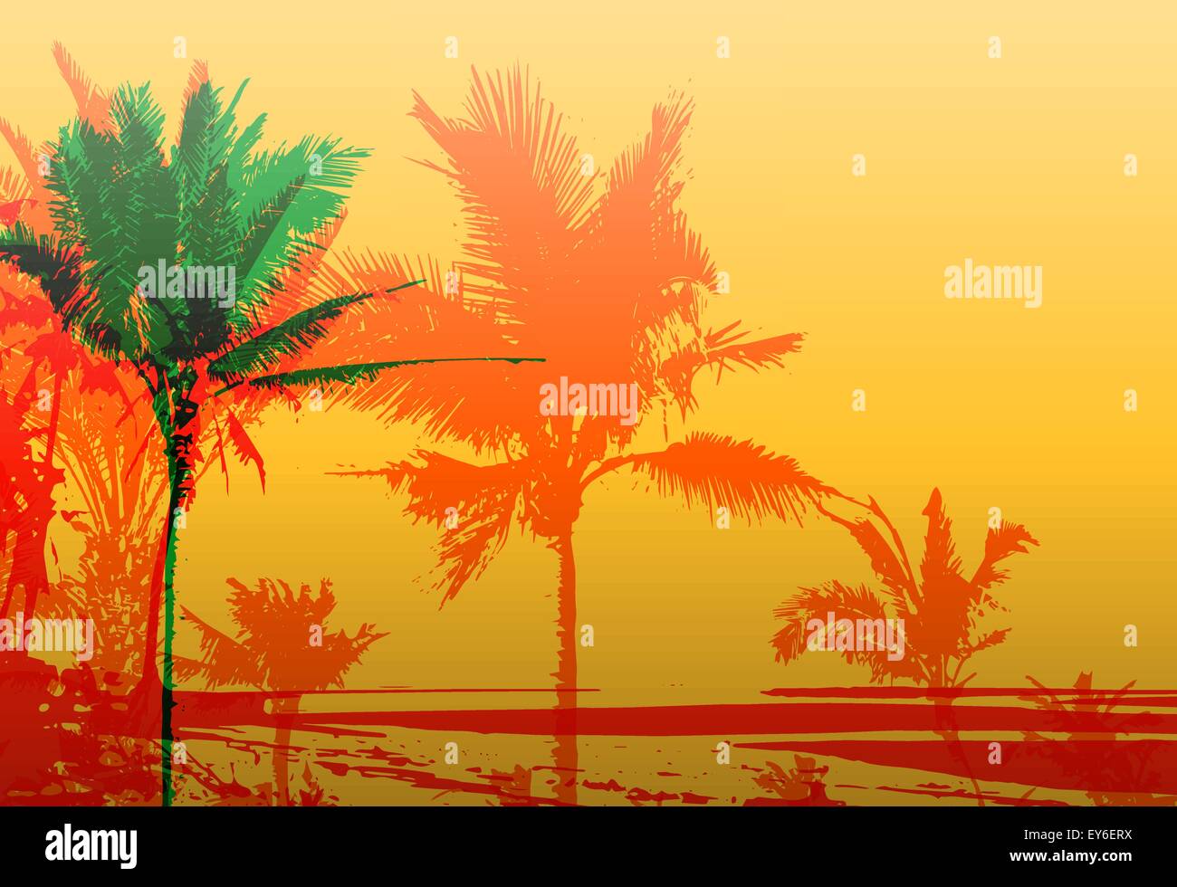 Palm tree print Stock Vector Image & Art - Alamy