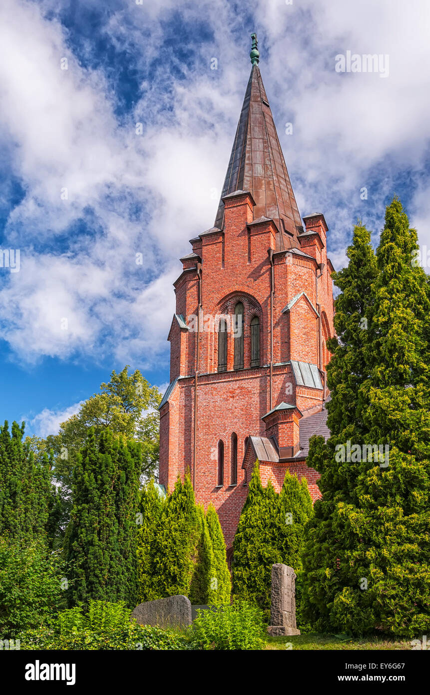 An image of the red brick church in the swedish town of Billinge Stock ...