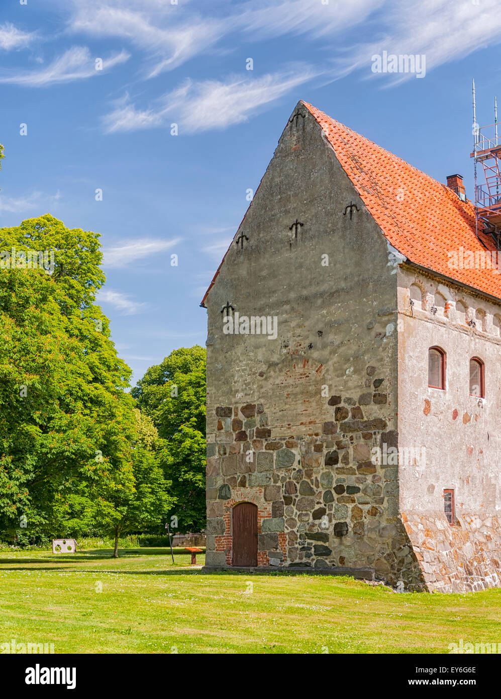 An image of the medieval buildings of Borgeby slott and Borjes torn in ...