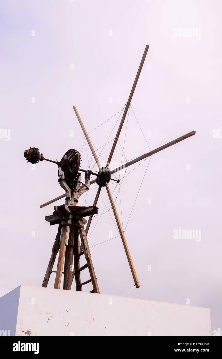 Vintage Wind Mill Stock Photo - Alamy
