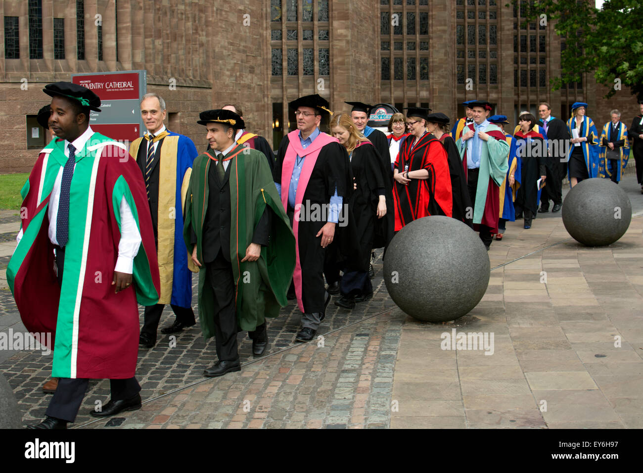 The academic procession at Coventry University graduation day, Coventry ...