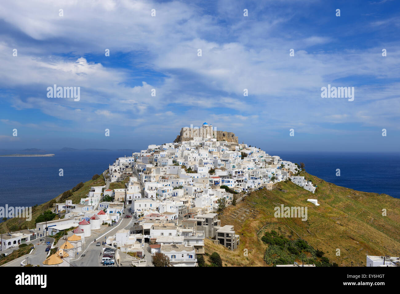 Panoramic view of Astypalaia Stock Photo - Alamy