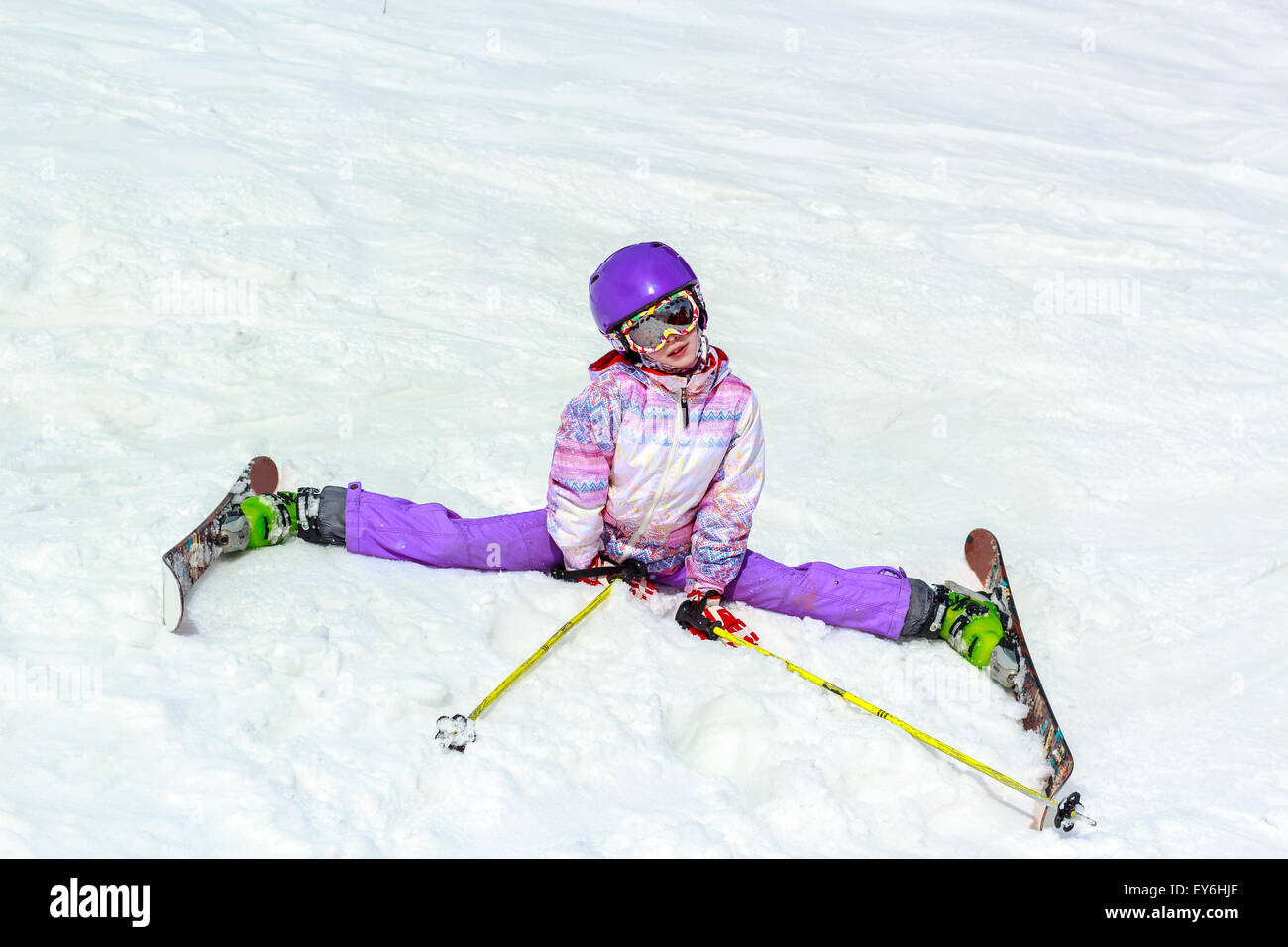 Little girl doing fitness exercises hi-res stock photography and images ...