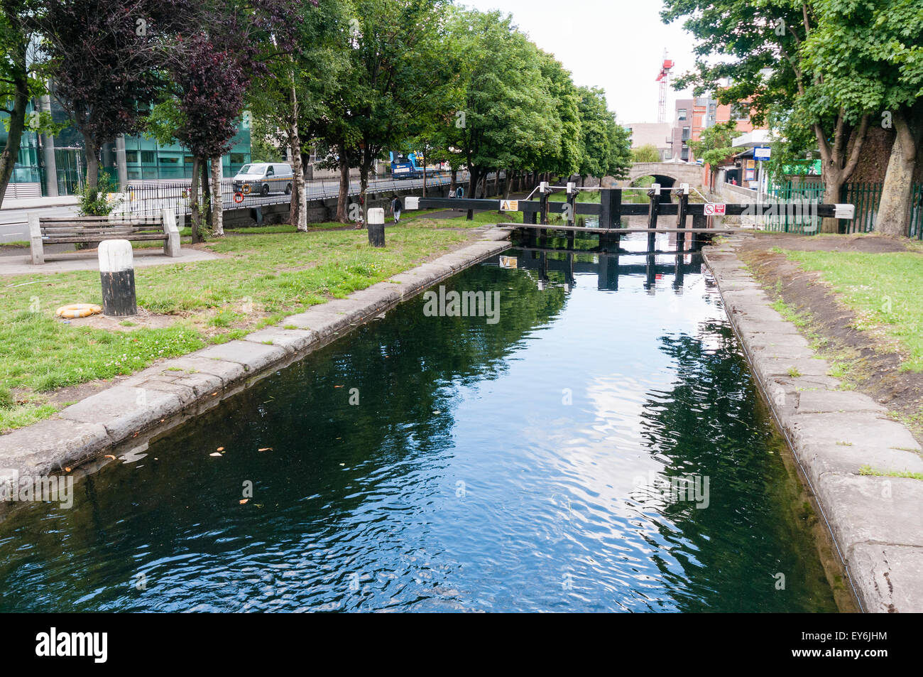 Lock at Dublin Canal Stock Photo - Alamy