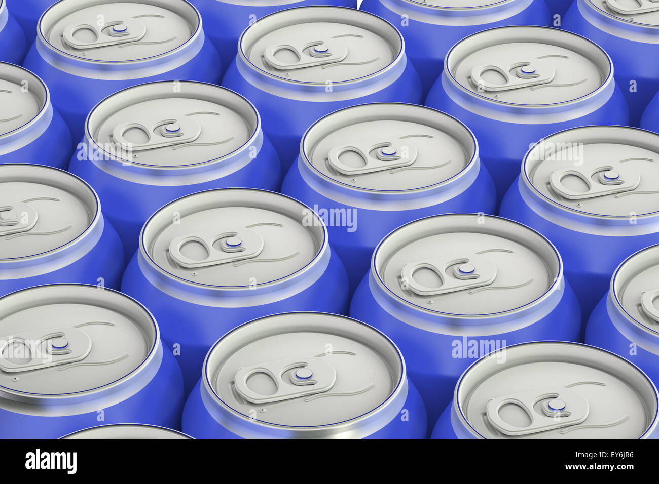 blue drink metallic cans, top view isolated on white background Stock ...