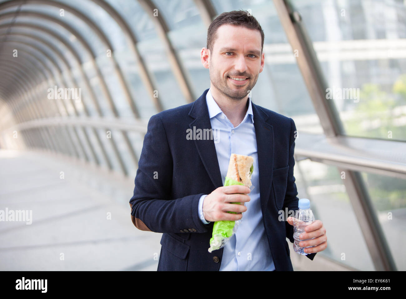 Lunch man drink water hi-res stock photography and images - Alamy