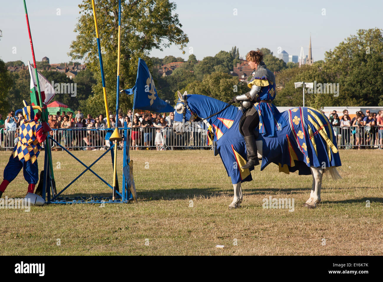 Medieval knights jousting competition Lambeth Country show Brockwell ...